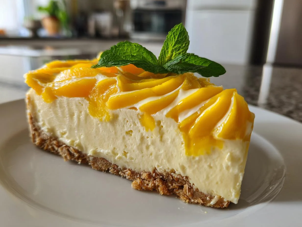 Heavenly No-Bake Tropical Mango Cheesecake in 4 Hours - Good Ol’ Recipes