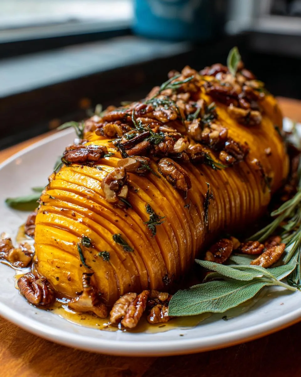 Honey Glazed Hasselback Butternut Squash: Show Stealer - Good Ol’ Recipes