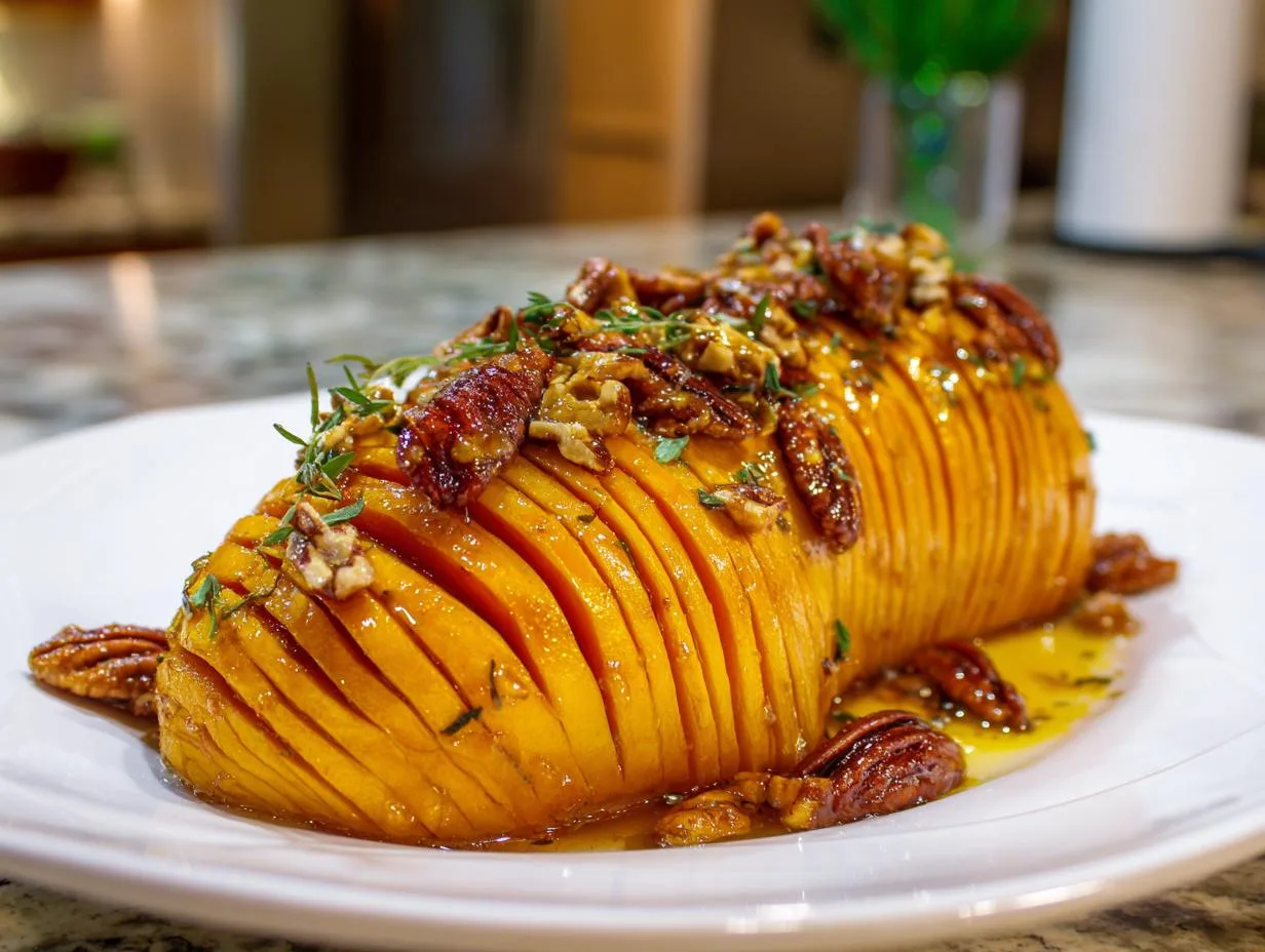 Honey Glazed Hasselback Butternut Squash: Show Stealer - Good Ol’ Recipes