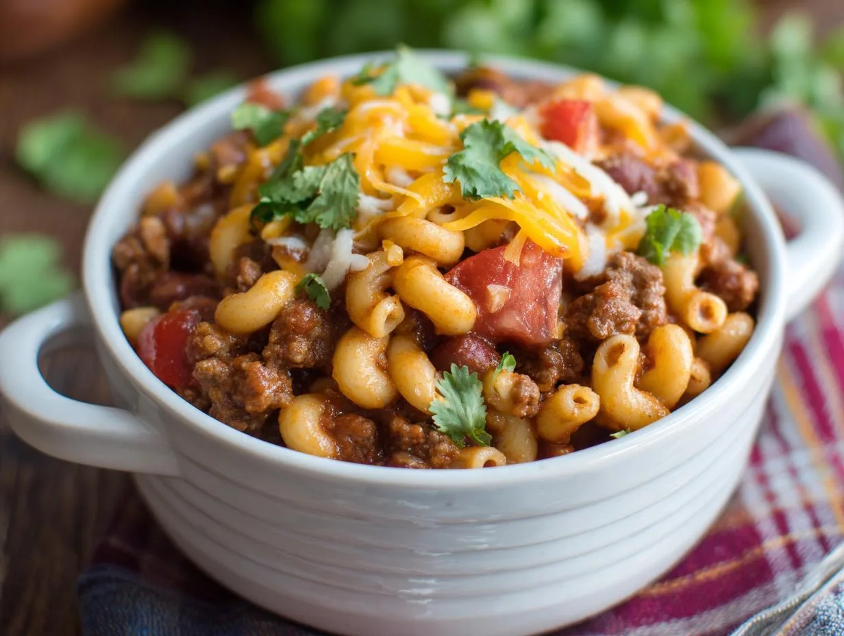 Hearty Cheesy Chili Mac Crockpot in 30 Minutes - Good Ol’ Recipes