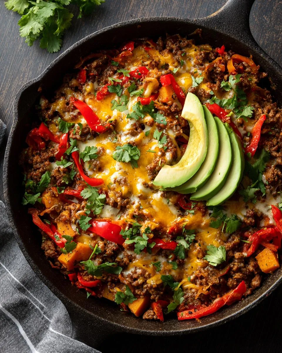 Ground Beef Sweet Potato Skillet - Hearty Comfort Magic - Good Ol’ Recipes