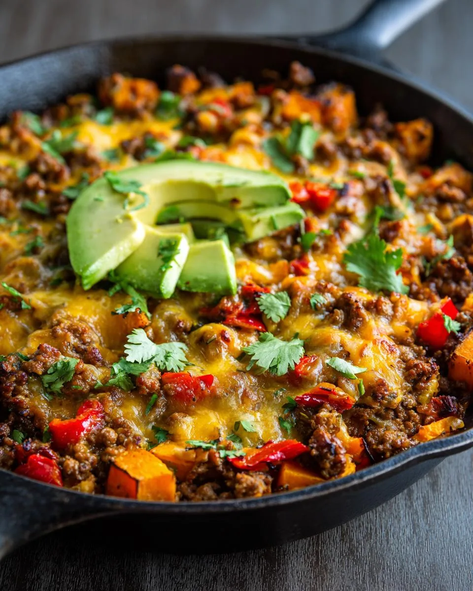 Ground Beef Sweet Potato Skillet - Hearty Comfort Magic - Good Ol’ Recipes