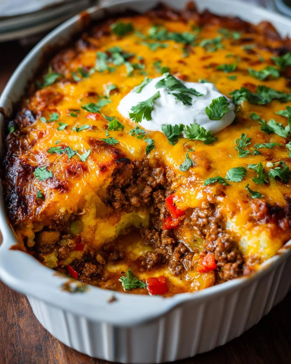 Satisfying Taco Potato Casserole Serves 6 Hungry Hearts - Good Ol’ Recipes