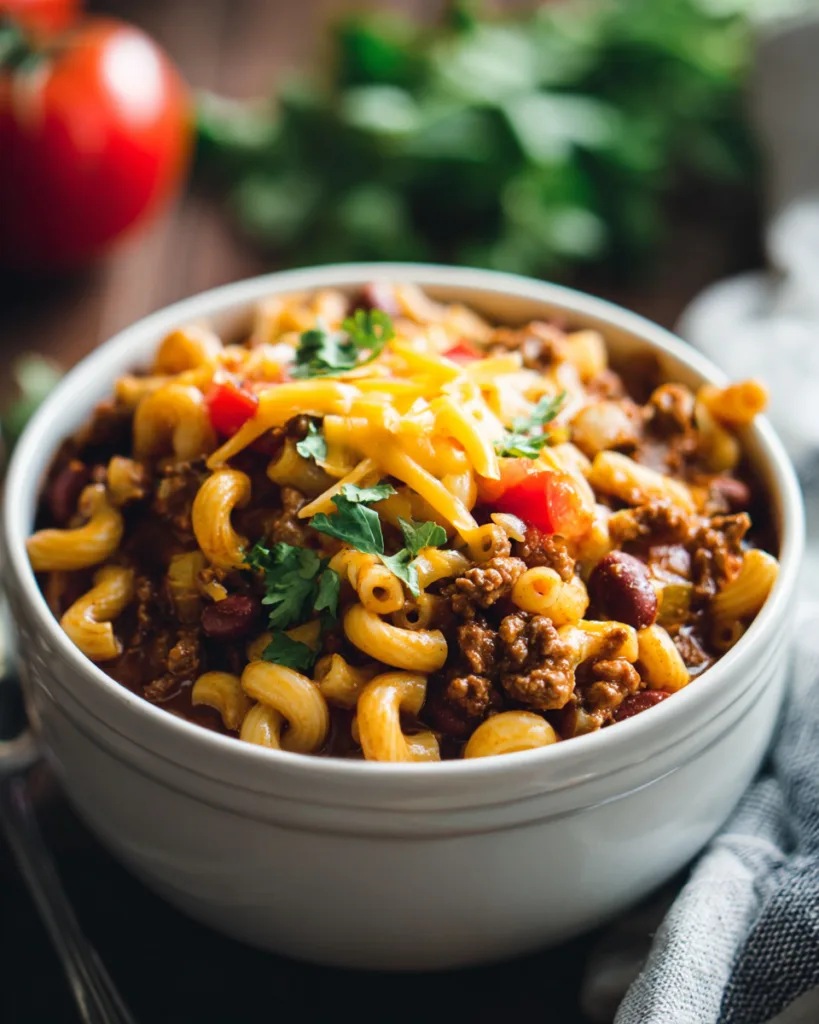 Hearty Cheesy Chili Mac Crockpot in 30 Minutes - Good Ol’ Recipes